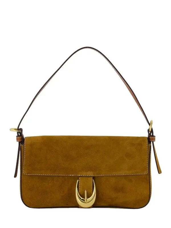 Staud Harlow Leather Shoulder Bag - Brown