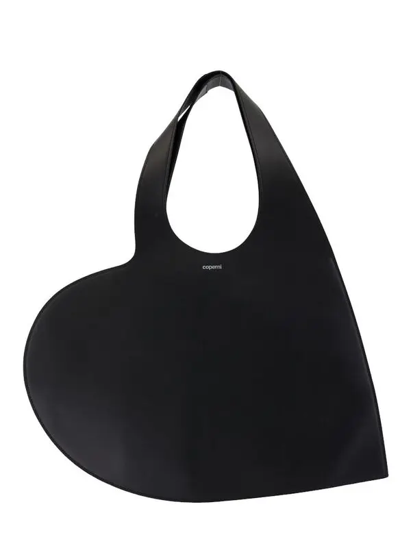 Coperni Heart Leather Tote Bag - Black