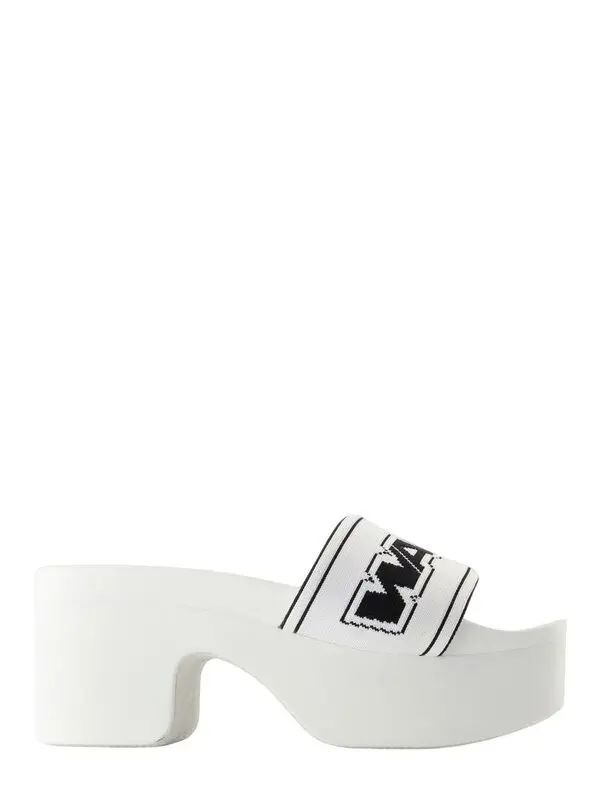 Alexander Wang Aw Webbing Platform Sandals - White
