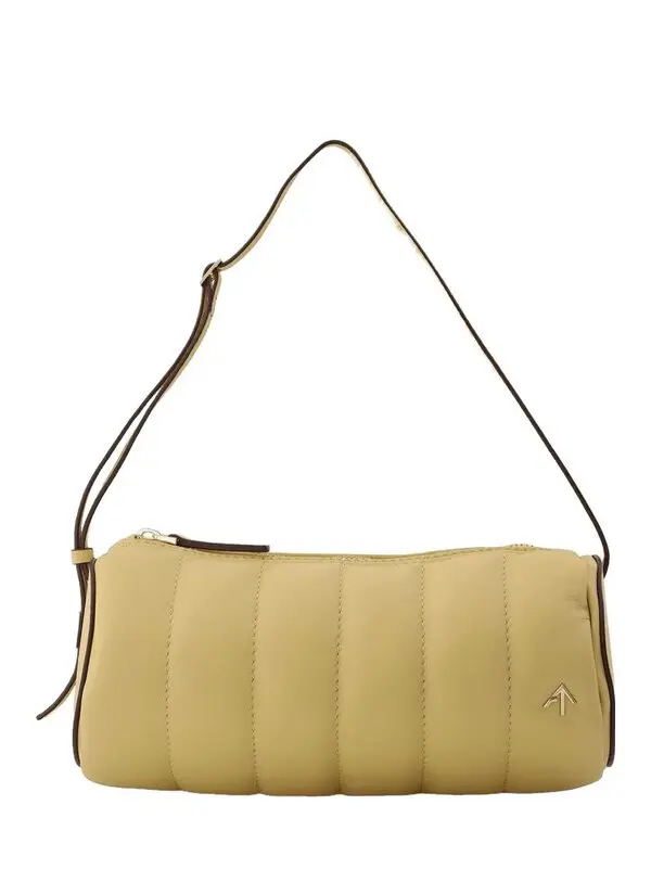 Manu Atelier Padded Cylinder Bag - Beige