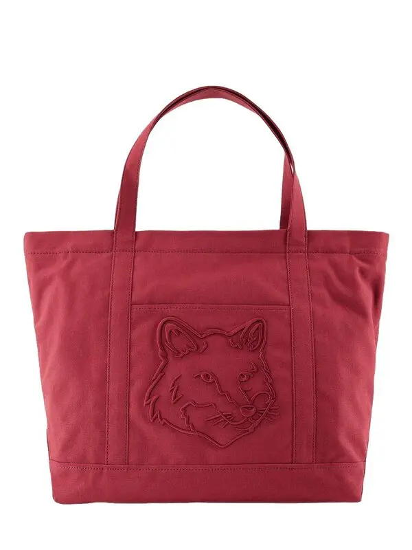 Maison Kitsuné Fox Head Large Shopper Bag - Red