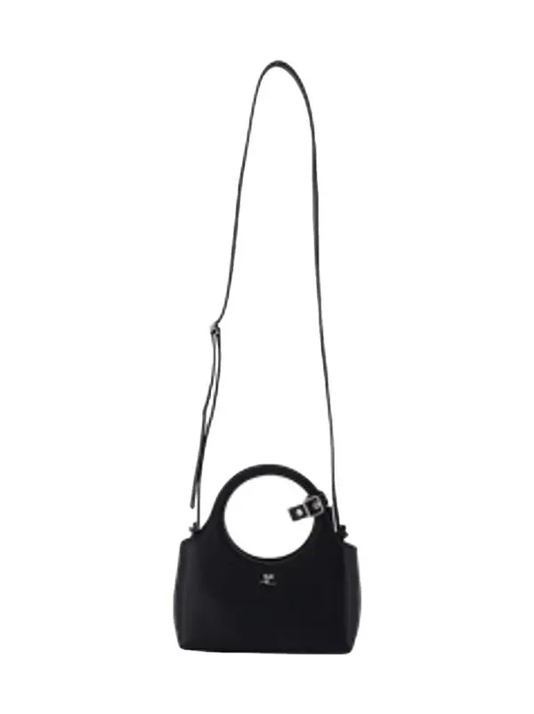 COURREGES Mini Holy Day Leather Bag - Black