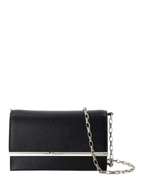 Alexander McQueen Mini Cross Bar Purse - Black