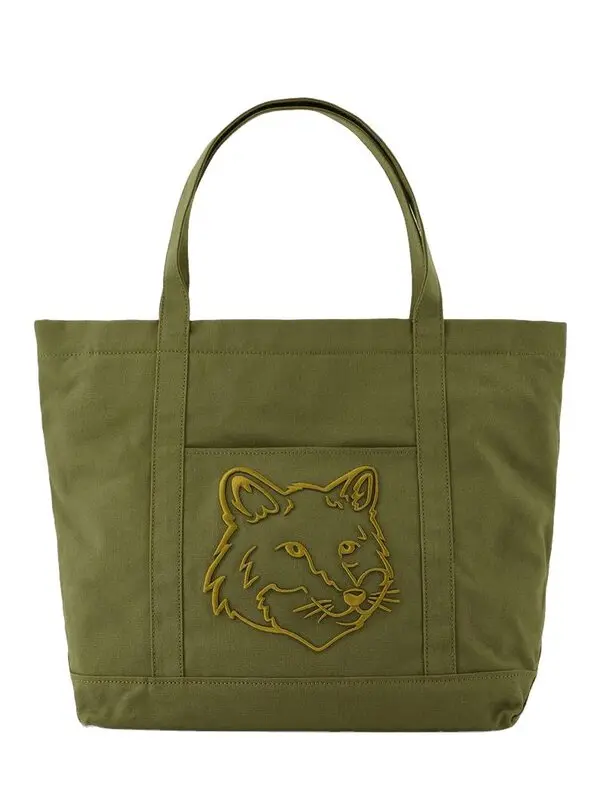 Maison Kitsuné Fox Head Large Shopper Bag - Green