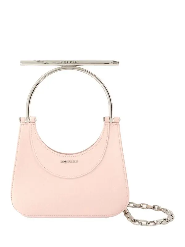 Alexander McQueen Mini Cross Bar Leather Purse - Pink