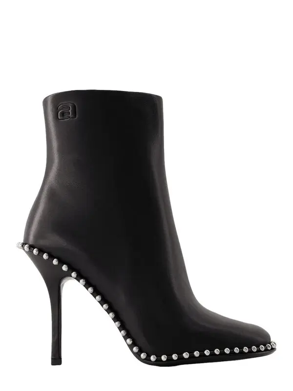 Alexander Wang Nova 105 Leather Ankle Boots - Black