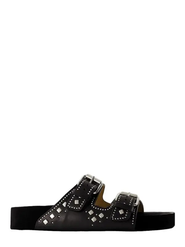 Isabel Marant Lennyo Gb Leather Sandals - Black
