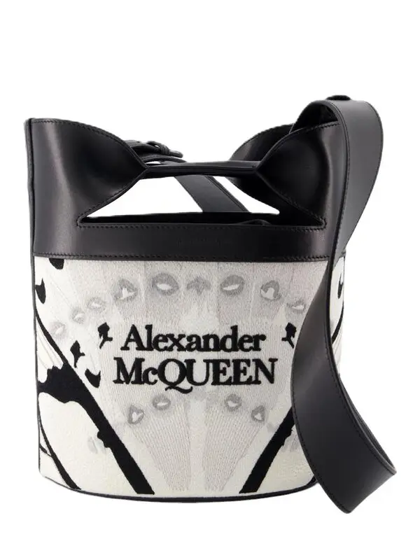 Alexander McQueen The Bucket Bow Crossbody - White