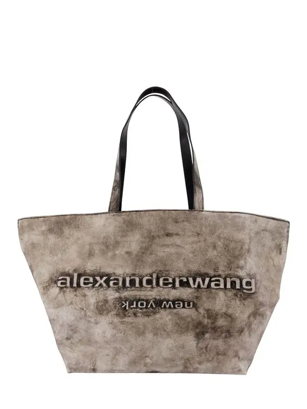 Alexander Wang Leather Punch Shopper - Grey