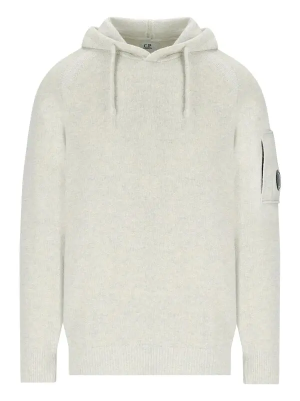 C.P. COMPANY Hooded Wool-blend Sweater - Grey