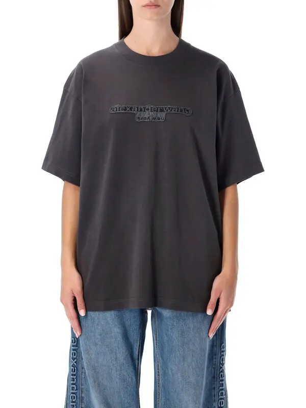 Alexander Wang Oversized T-shirt - Washed Black Bean