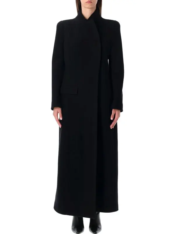 TOM FORD Long Tailored Wool Coat - Black