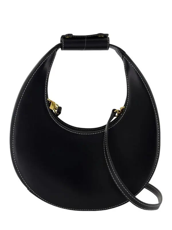 Staud Mini Moon Leather Bag - Black
