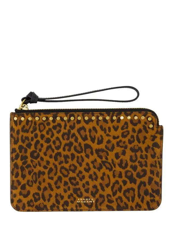 Isabel Marant Leather Gb Pouch - Printed