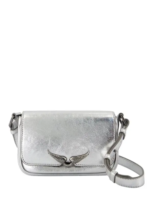 Zadig&Voltaire Le Zazi Crossbody Leather Bag - Silver
