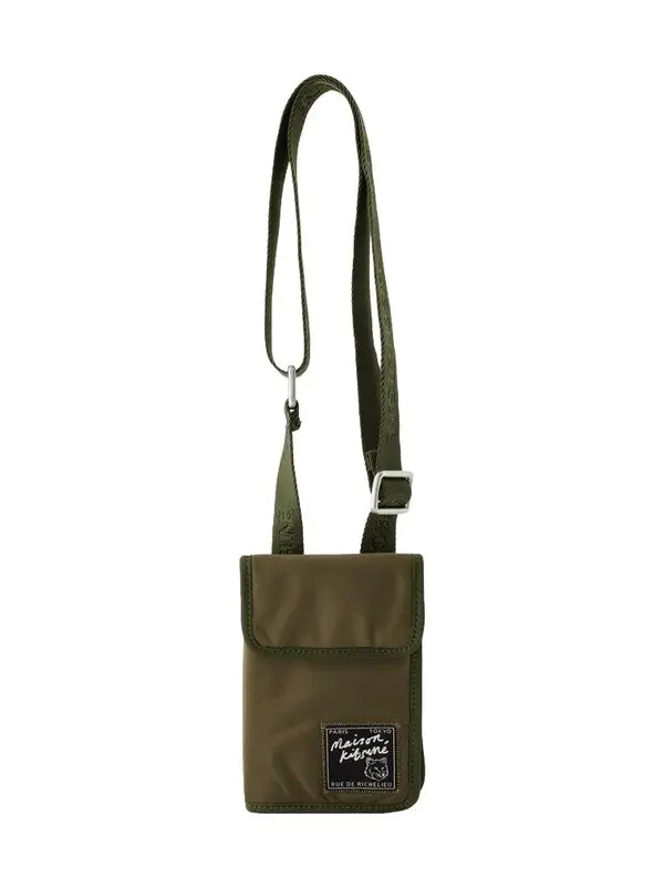 Maison Kitsuné Neck Pouch Crossbody Bag - Khaki