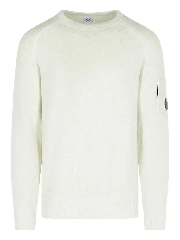 C.P. COMPANY Wool Blend Sweater - White