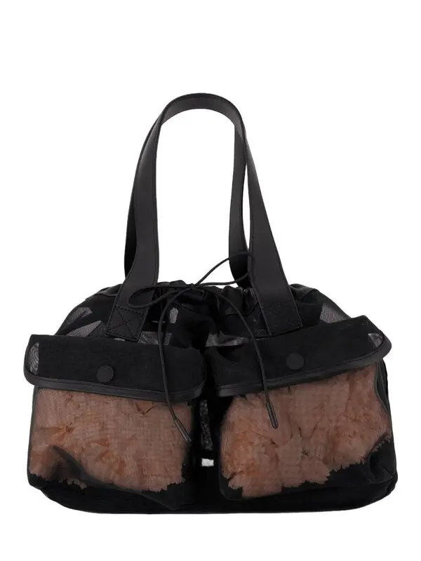 Simone Rocha Mini Sheer Stuffed Shopper Bag - Black
