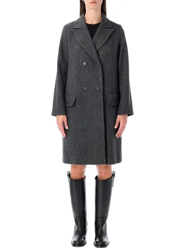 A.p.c. Ginny Wool Coat - Grey