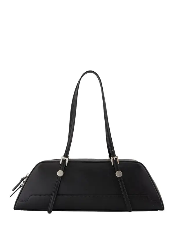 Marni Duffle Leather Shoulder Bag - Black