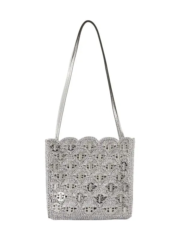 Rabanne Raffia Shoulder Bag - Silver