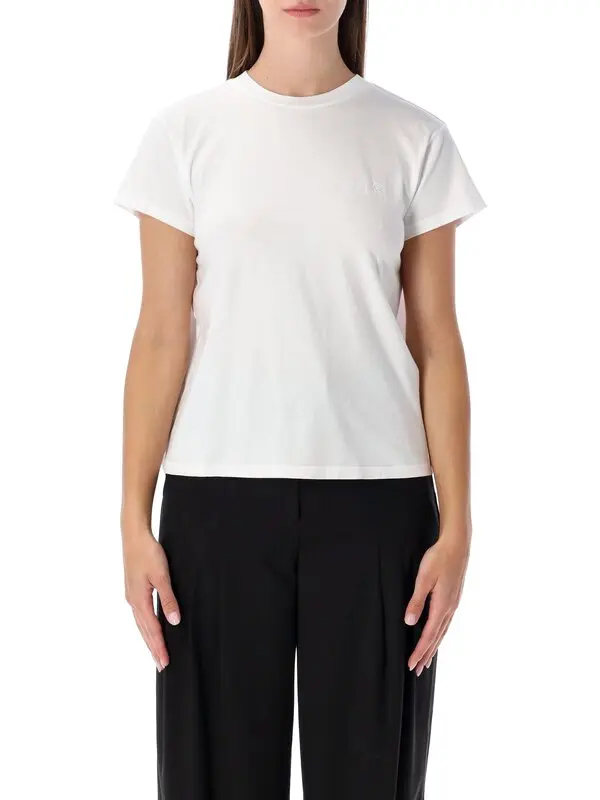 MAISON MARGIELA Cotton Jersey T-shirt With Satin Panel - White