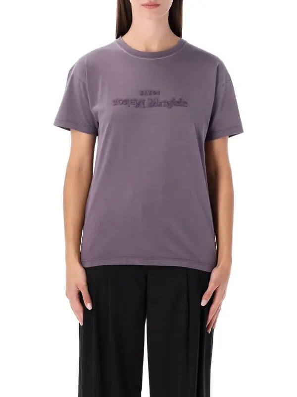 MAISON MARGIELA Reverse Logo T-shirt - Aubergine