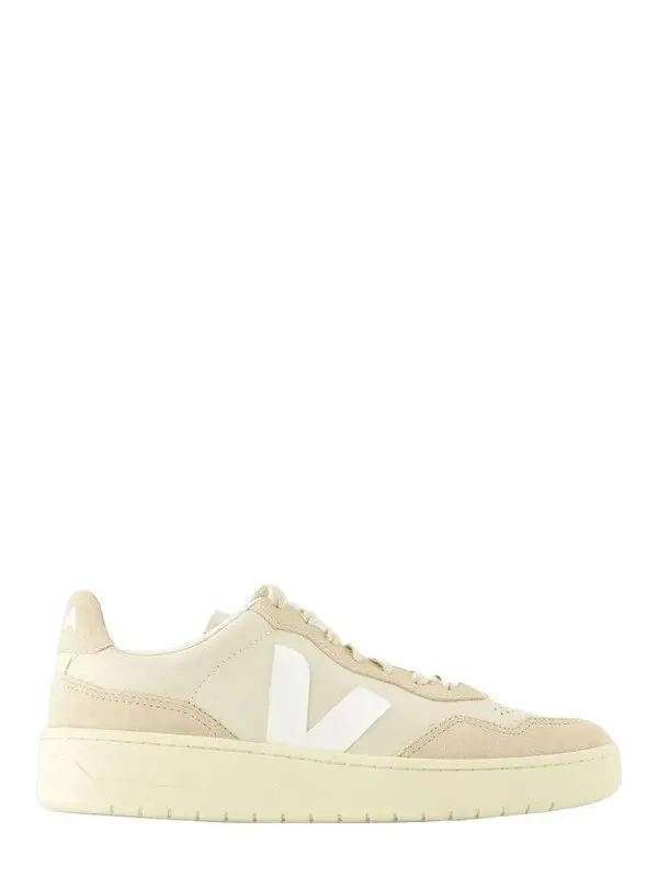 VEJA V-90 Leather Sneakers - Beige