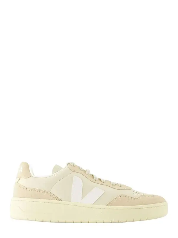 VEJA V-90 Leather Sneakers - Beige