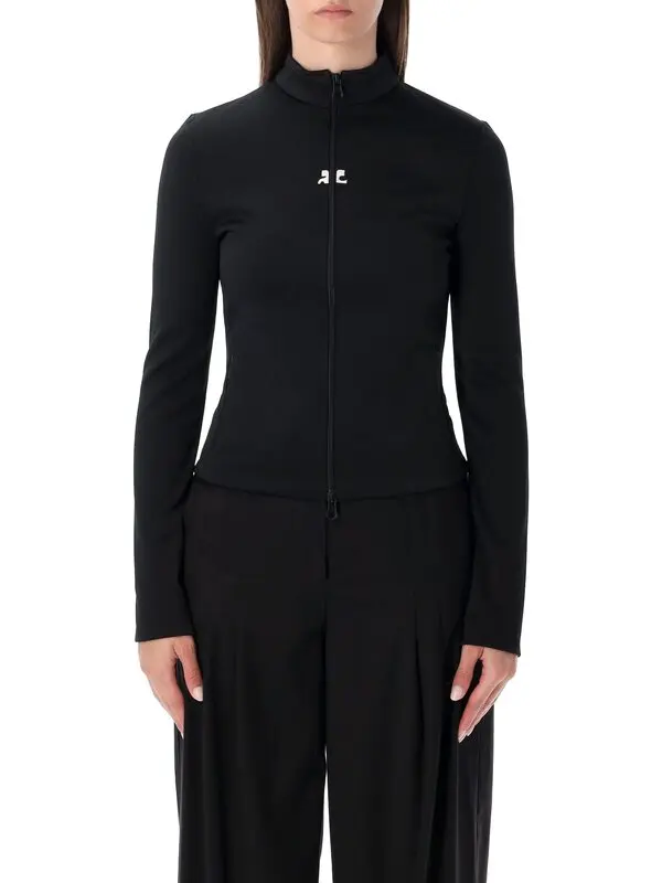 COURREGES Stretch Technical Jersey Jacket - Black