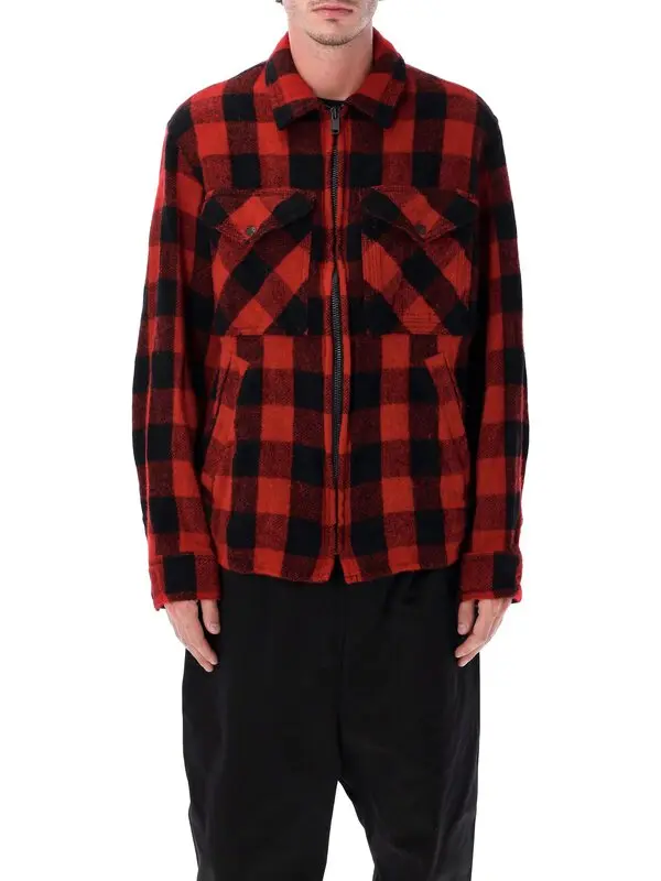 Junya Watanabe Wool Buffalo Check Jacket - Black