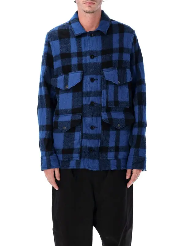 Junya Watanabe Wool Checked Jacket - Blue