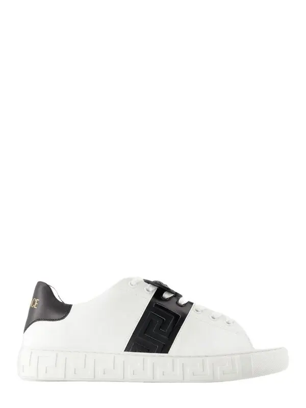 Versace Leather Sneakers - White