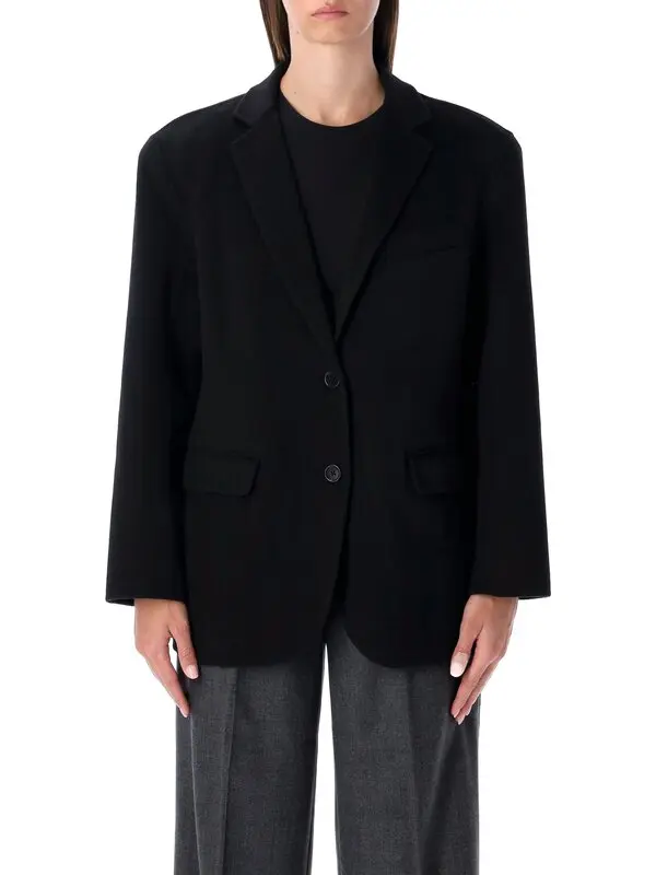 ANINE BING Double-faced Wool-cashmere Blend Blazer - Black