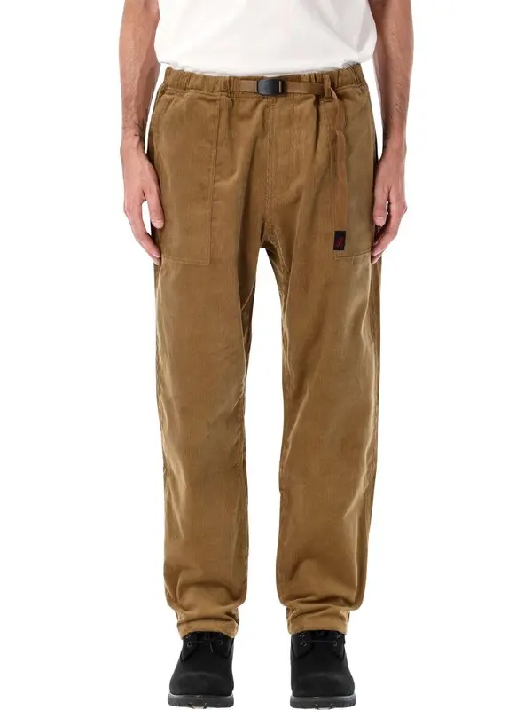 Gramicci Corduroy Loose Tapered Ridge Trousers - Brown
