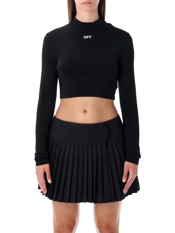 Off White Off-white™ Off Stamp Crop Top - Black