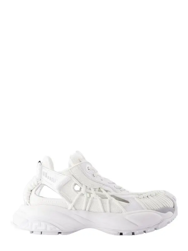 Versace Low Top Leather Sneakers - White