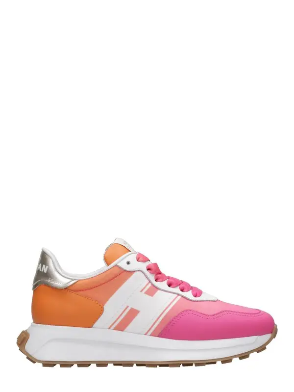 Hogan Dégradé Effect Sneakers - Bianco+rosa+arancio