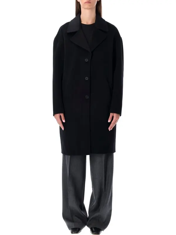 ANINE BING Wool-blend Overcoat - Black