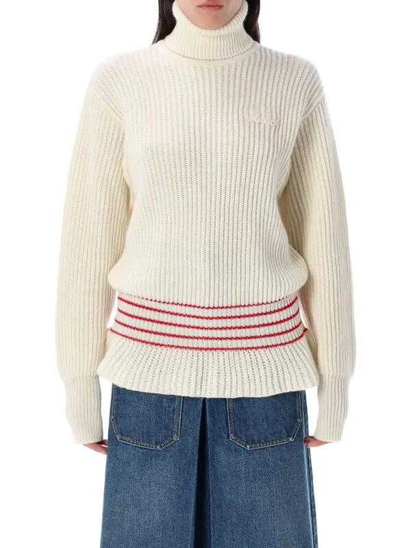 Chloé Oversized Wool And Mohair Knit Jumper - Iconic Milk