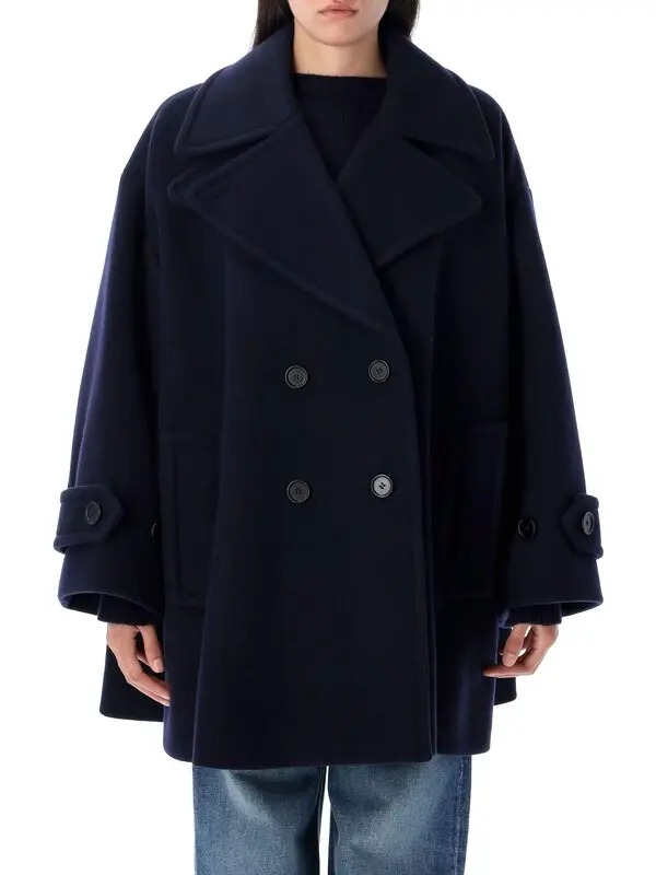 Chloé Oversized Double-breasted Coat - Evening Blue