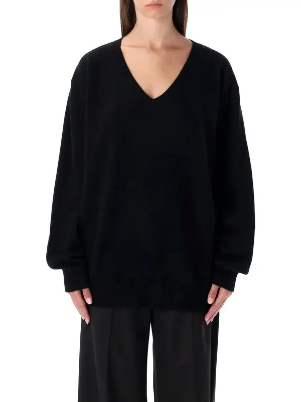 RHEA Wool And Cashmere V-neck Sweater - Black