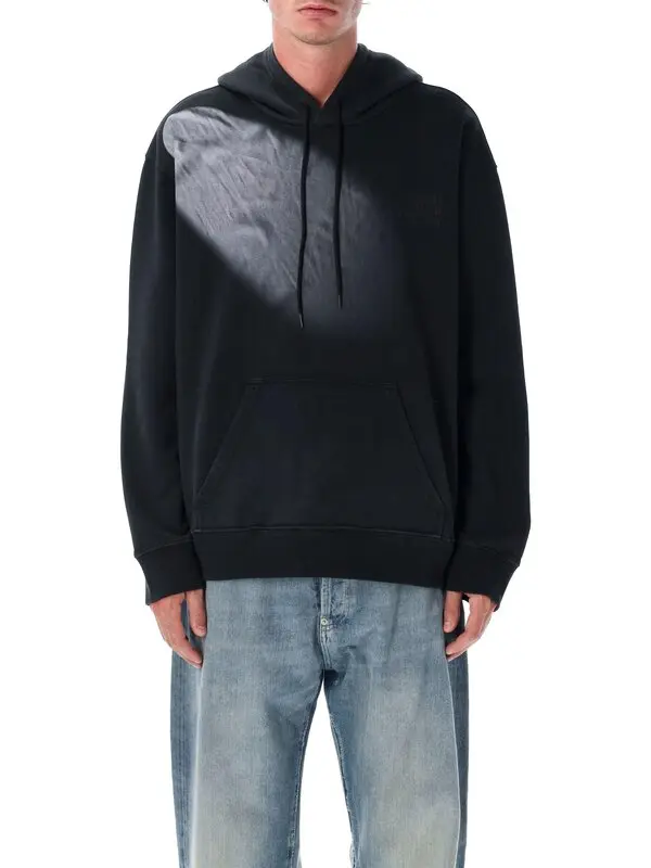 MAISON MARGIELA Cotton Hoodie With Numeric Logo - Black