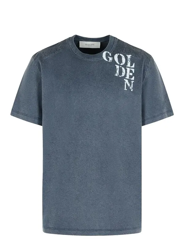 GOLDEN GOOSE Cotton T Shirt - Blue