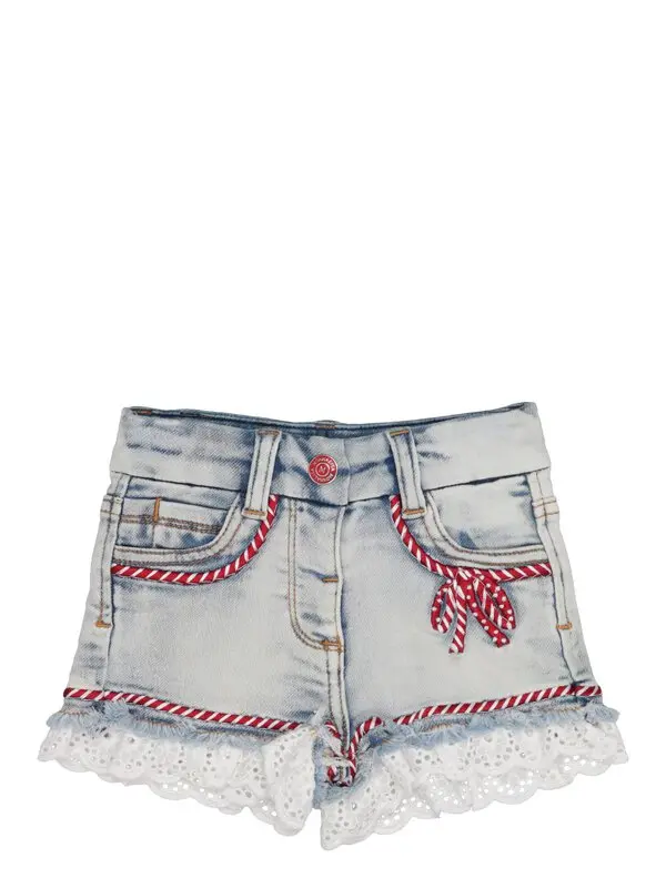 Monnalisa Fleece Shorts - Denim