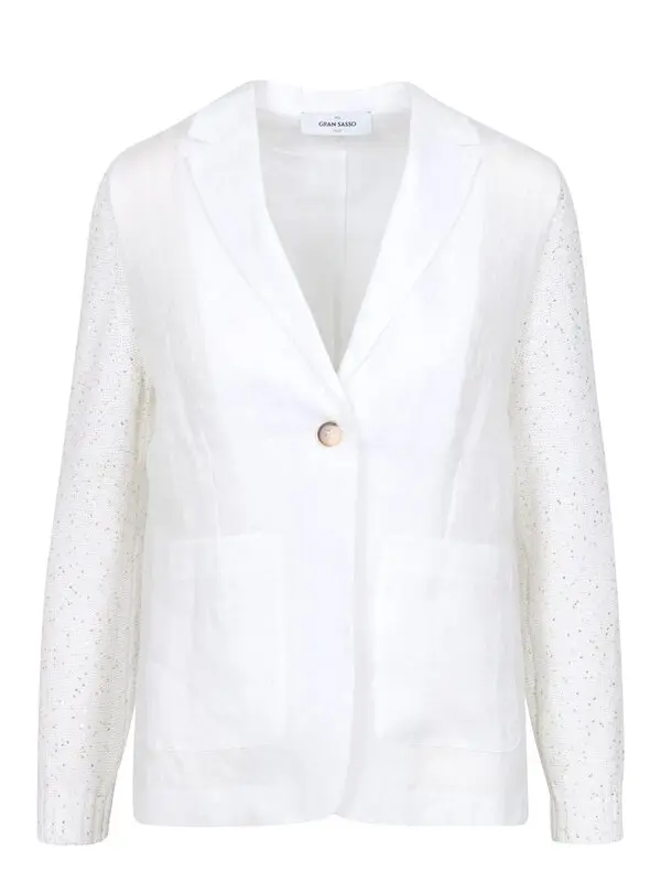 GRAN SASSO Single-breasted Jacket - White