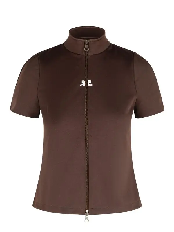 COURREGES Polyester T-shirt - Brown