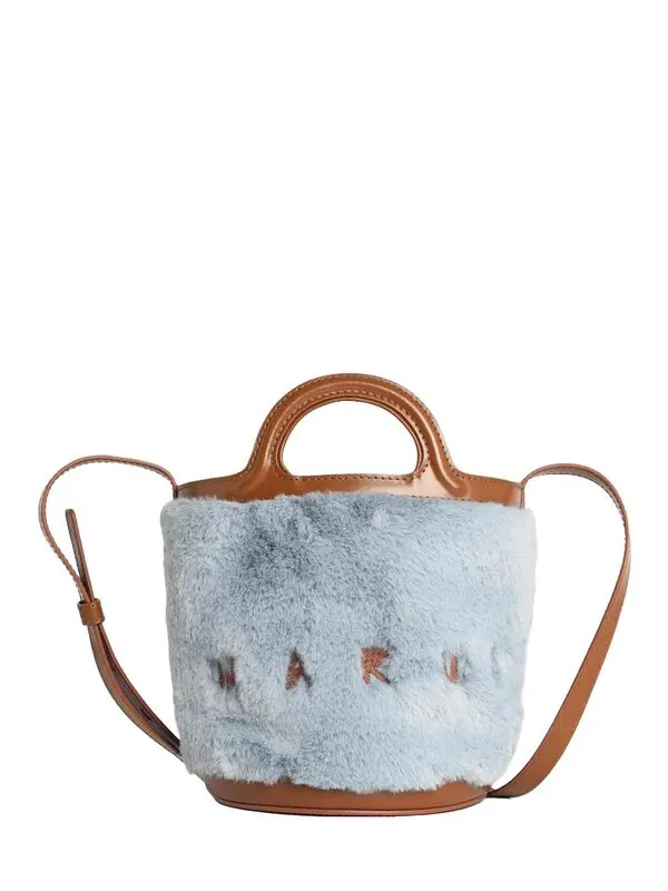 Marni Tropicalia Two-tone Leather Blend Bag - Light Blue