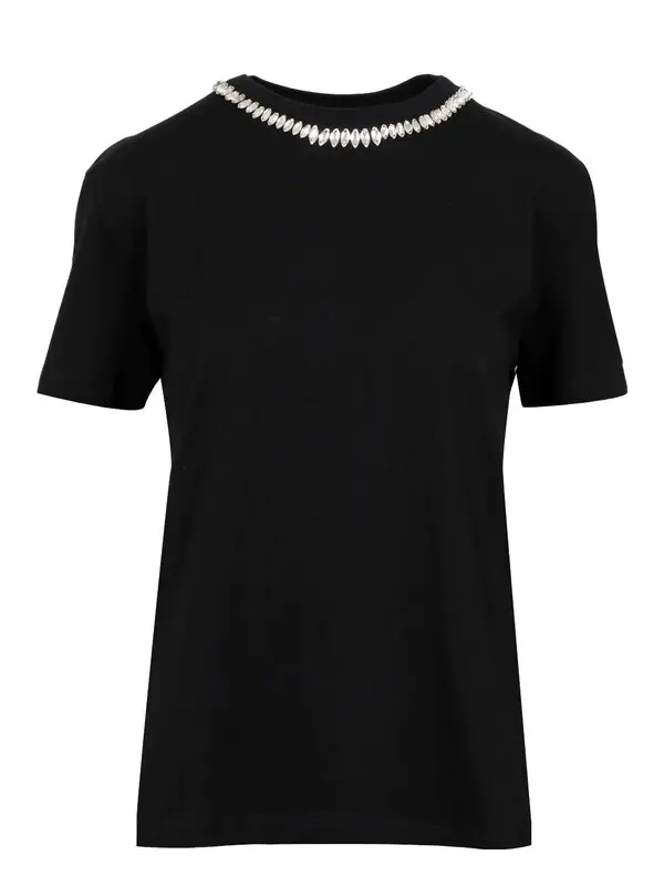 SEMICOUTURE Embellished T-shirt - Black