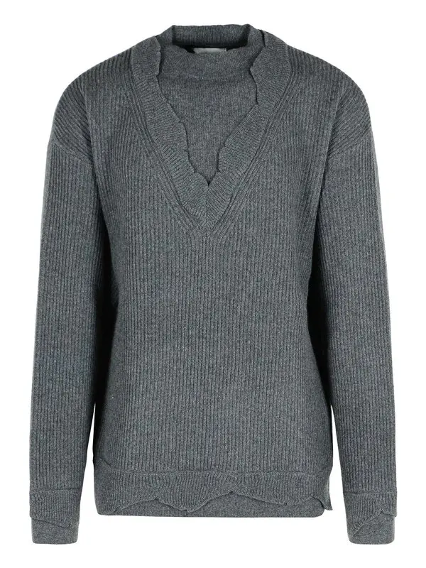 LANEUS Wool-blend Sweater - Grey